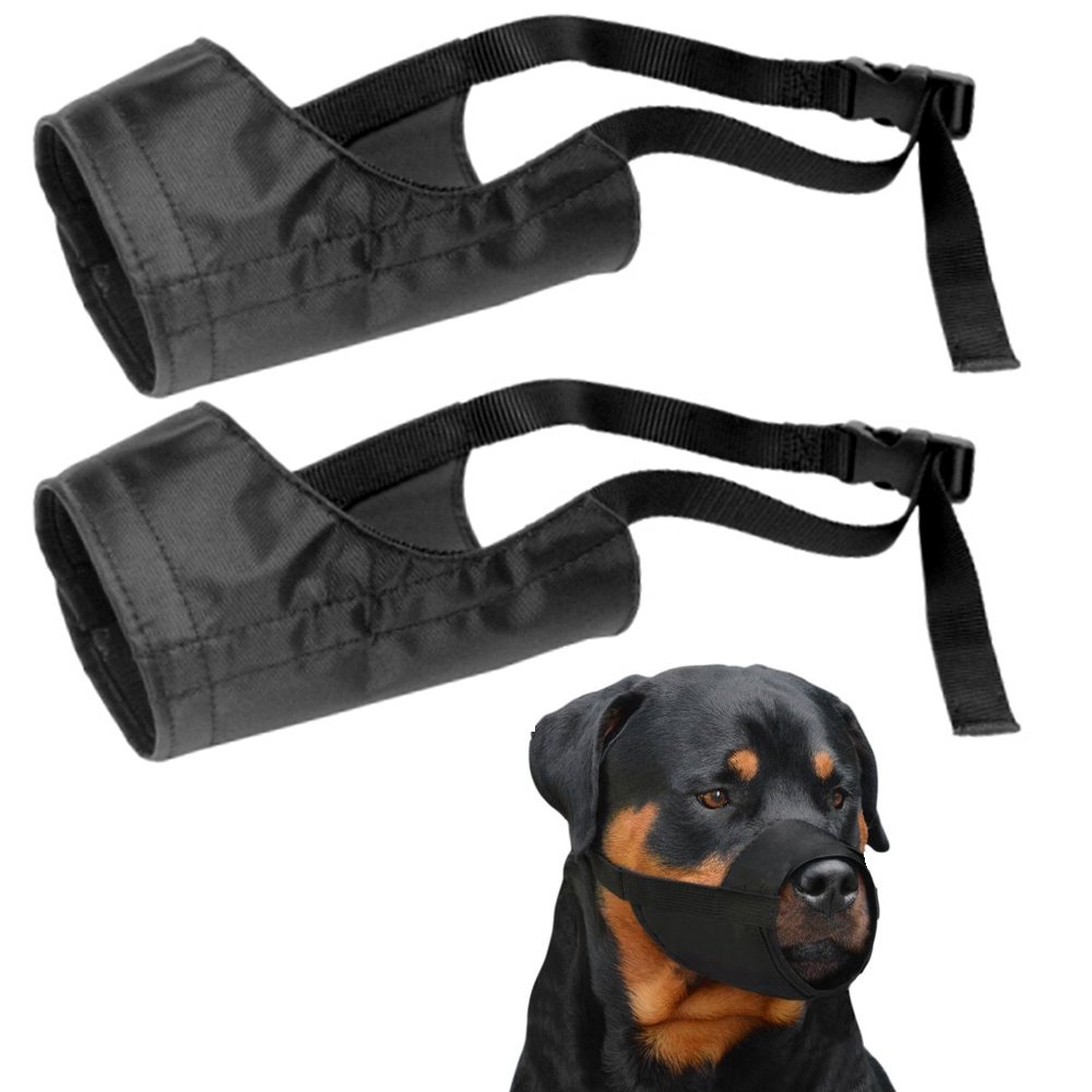 2pc XLarge Pet Dog Mouth Muzzle Grooming Mask Nylon No Bark Bite ...