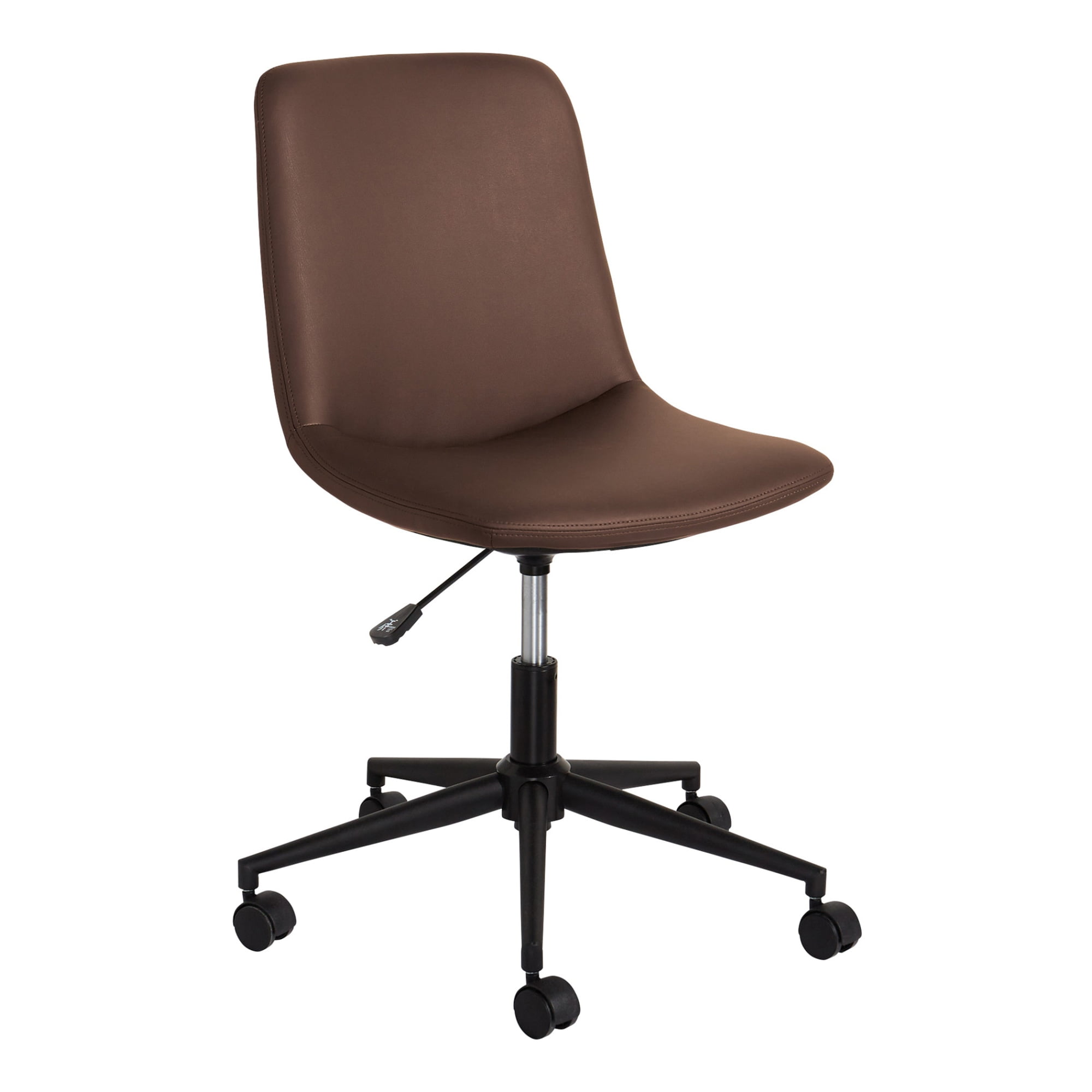 Realspace® Praxley Faux Leather Low-Back Task Chair, Brown - Walmart.com