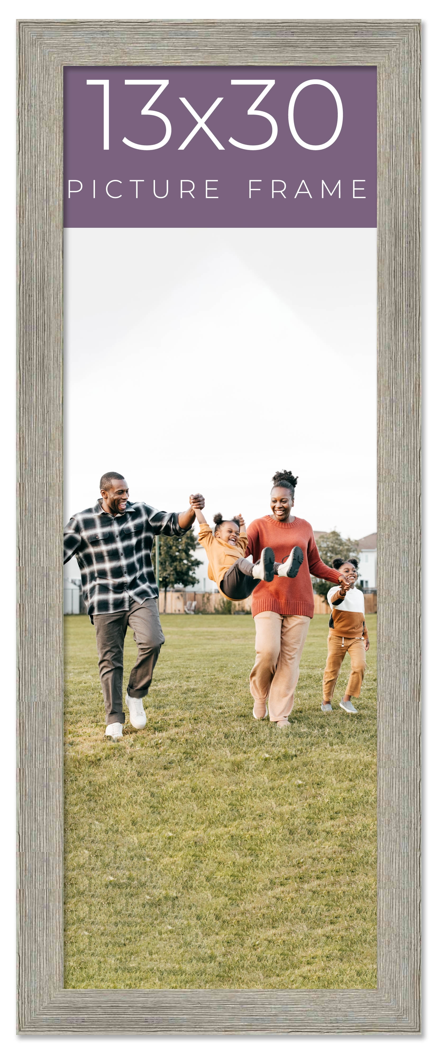 13x30 Frame Grey Real Wood Picture Frame Width 1.5 inches | Interior ...