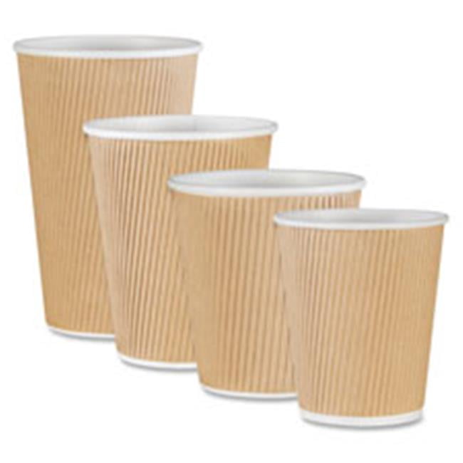 Rippled Hot Cup, 10oz., 25-PK, Brown - Walmart.com