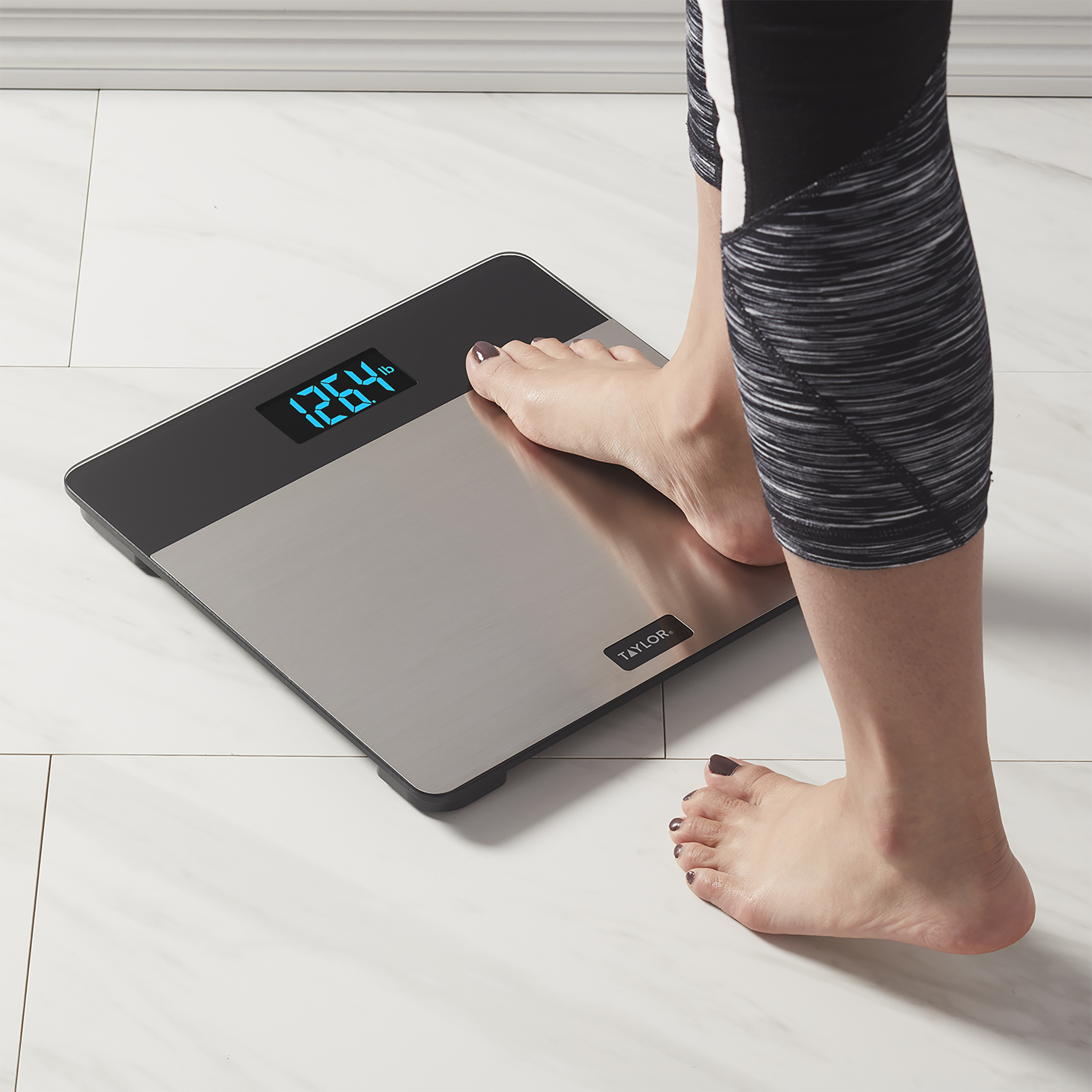 Taylor Brushed Stainless Steel Scale With 400 Lb Capacity ACCURACY STYLE EBay taylor-brushed-stainless-steel-scale-with-400-lb-capacity-accuracy-style-ebay