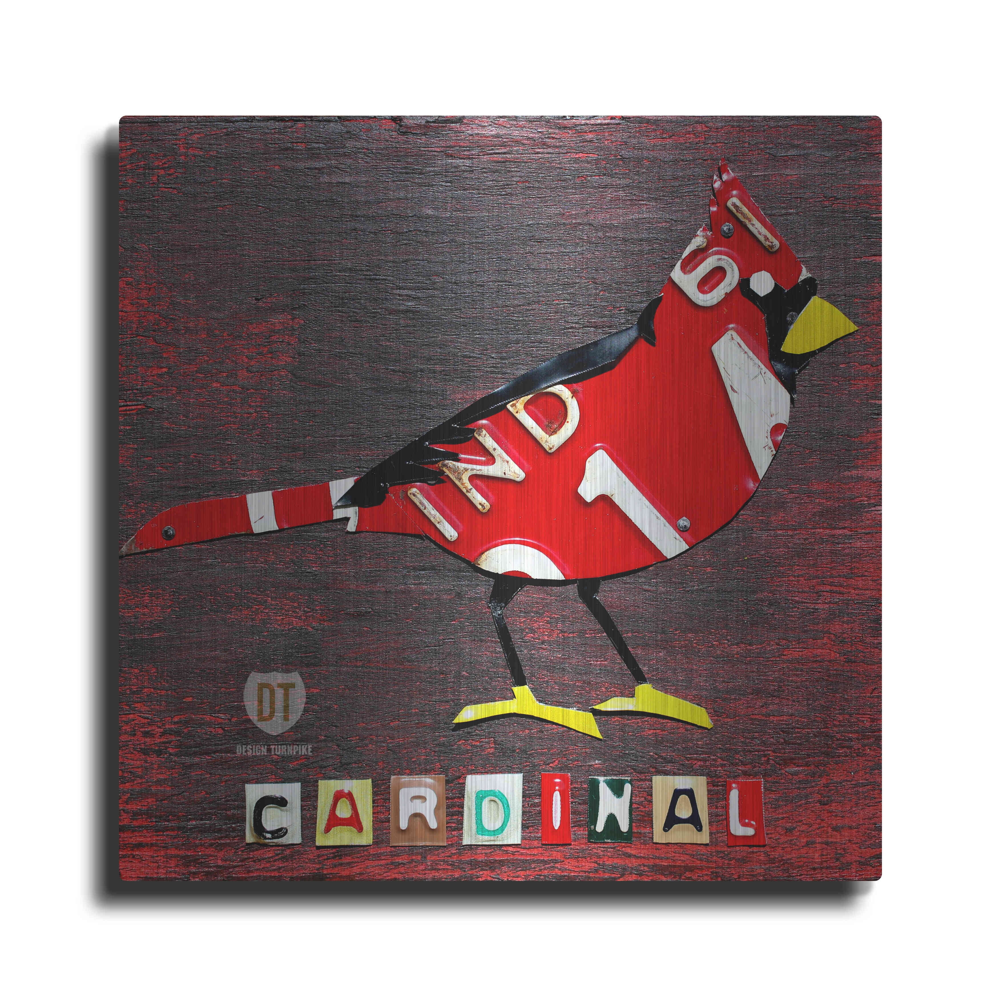 Luxe Metal Art 'Indiana Cardinal' by Design Turnpike, Metal Wall Art ...