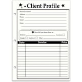 50pcs Client Profile Cards,3-Hole Client Profile Cards for Hair Stylist ...