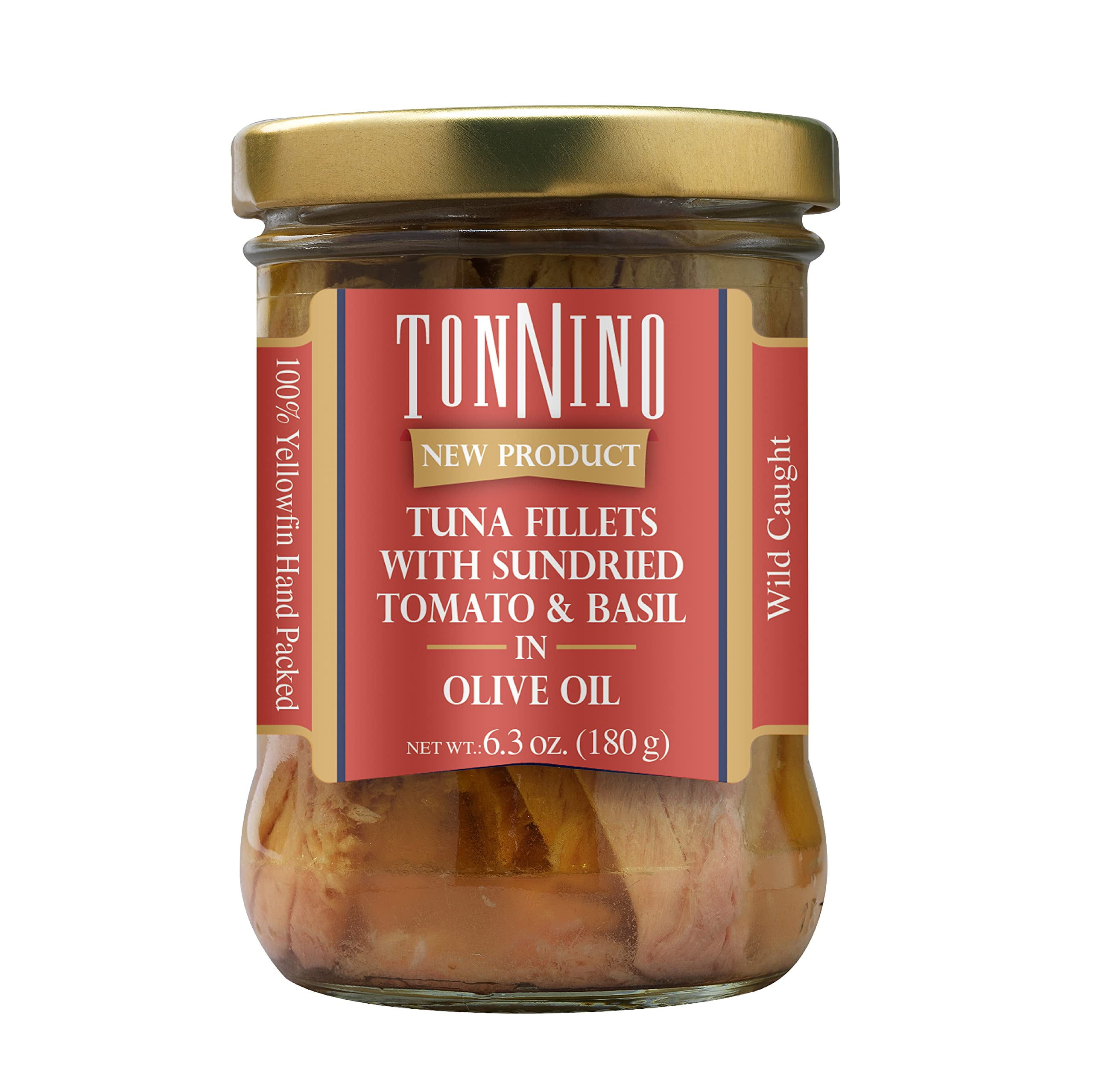 Tonnino Tuna Fillets Low Calorie and Gluten Free Yellowfin Jarred ...