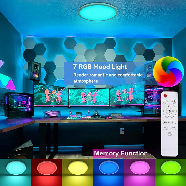 Idual Daphnis Colour Changing Led Flush Ceiling Light | Shelly Lighting