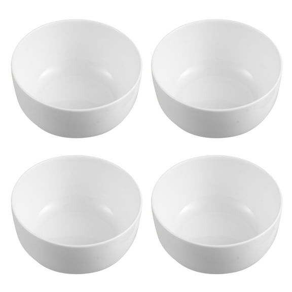 Our Table Simply White 6 Piece 5.5 Inch Porcelain Double Handle Bistro ...