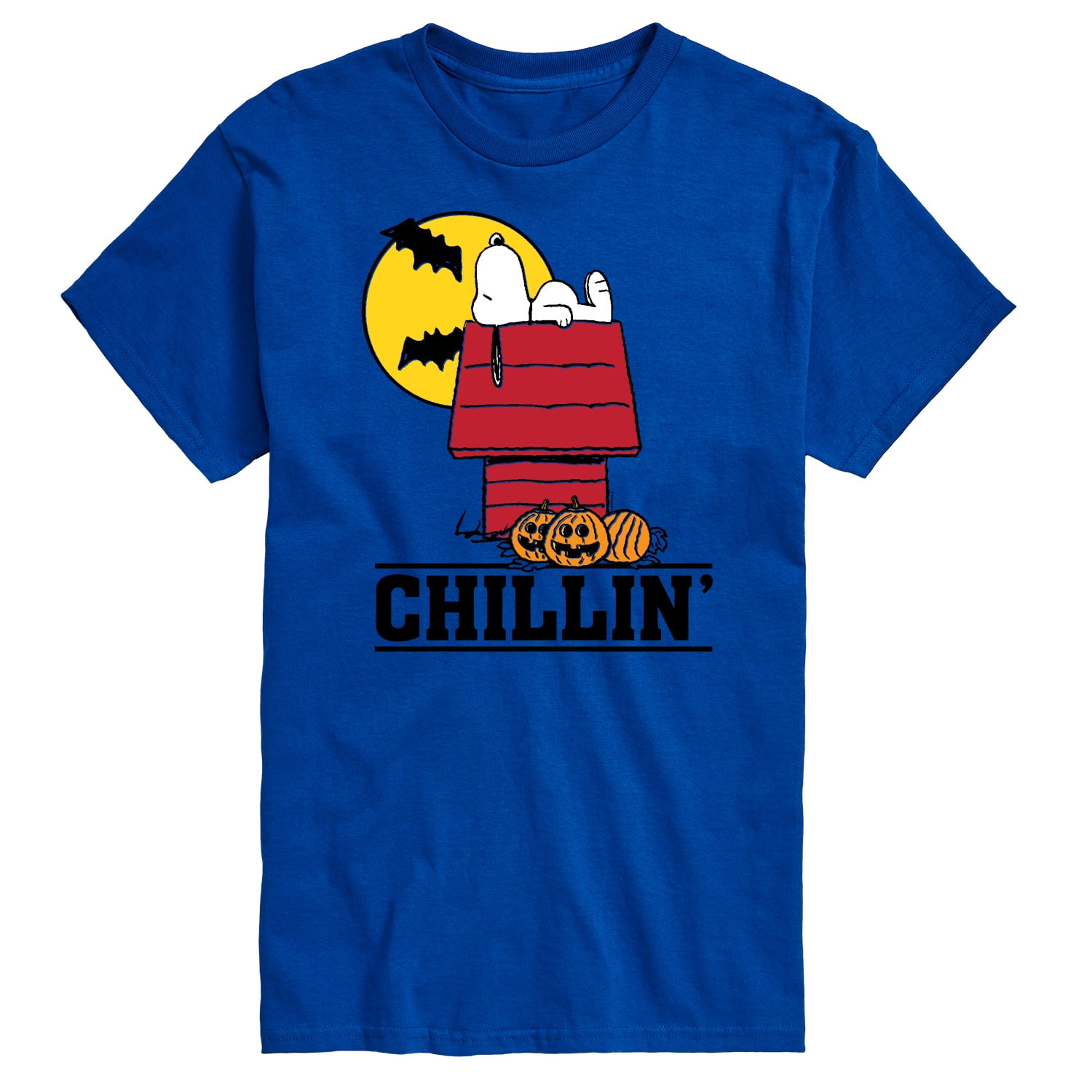 Peanuts - Snoopy Chillin Halloween - Men's Short Sleeve Graphic T-Shirt ...