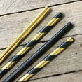 100 Black and Gold Foil Stripe and Solid Paper Straws - Walmart.com