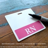 5 Pack - Pink RN Badge Buddy - Horizontal- Heavy Duty Spill Proof ...