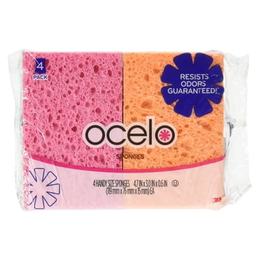 ocelo O-Cel-O Sponge w/3M Stayfresh Technology, 4 7/10 x 3 x 3/5, 4 ...