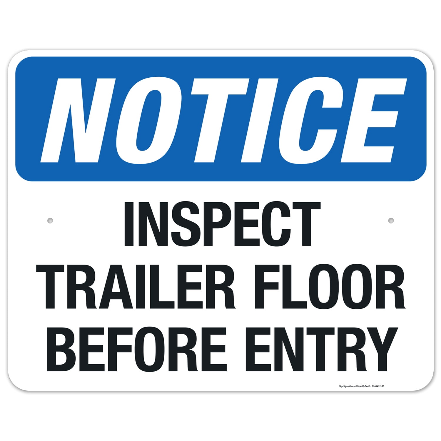 Inspect Trailer Floor Before Entry Sign, - Walmart.com