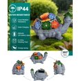 7 Inch Solar Turtle Garden Statue with Butterfly, Succulent & LED ...