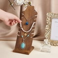 1set Wooden Slant Back Necklace Display Board Rectangle Jewelry Display ...