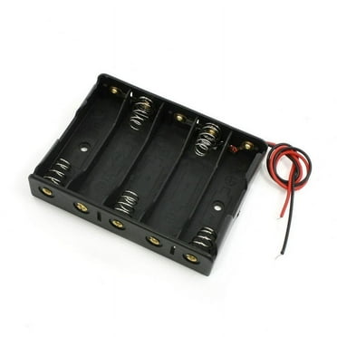 10-AA Battery Slot Spring Clip Holder Case Plastic Storage Box Flat ...