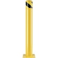 BENTISM Safety Bollard Steel Bollard Post 36"H 4.5"D Yellow Signs Pipe ...