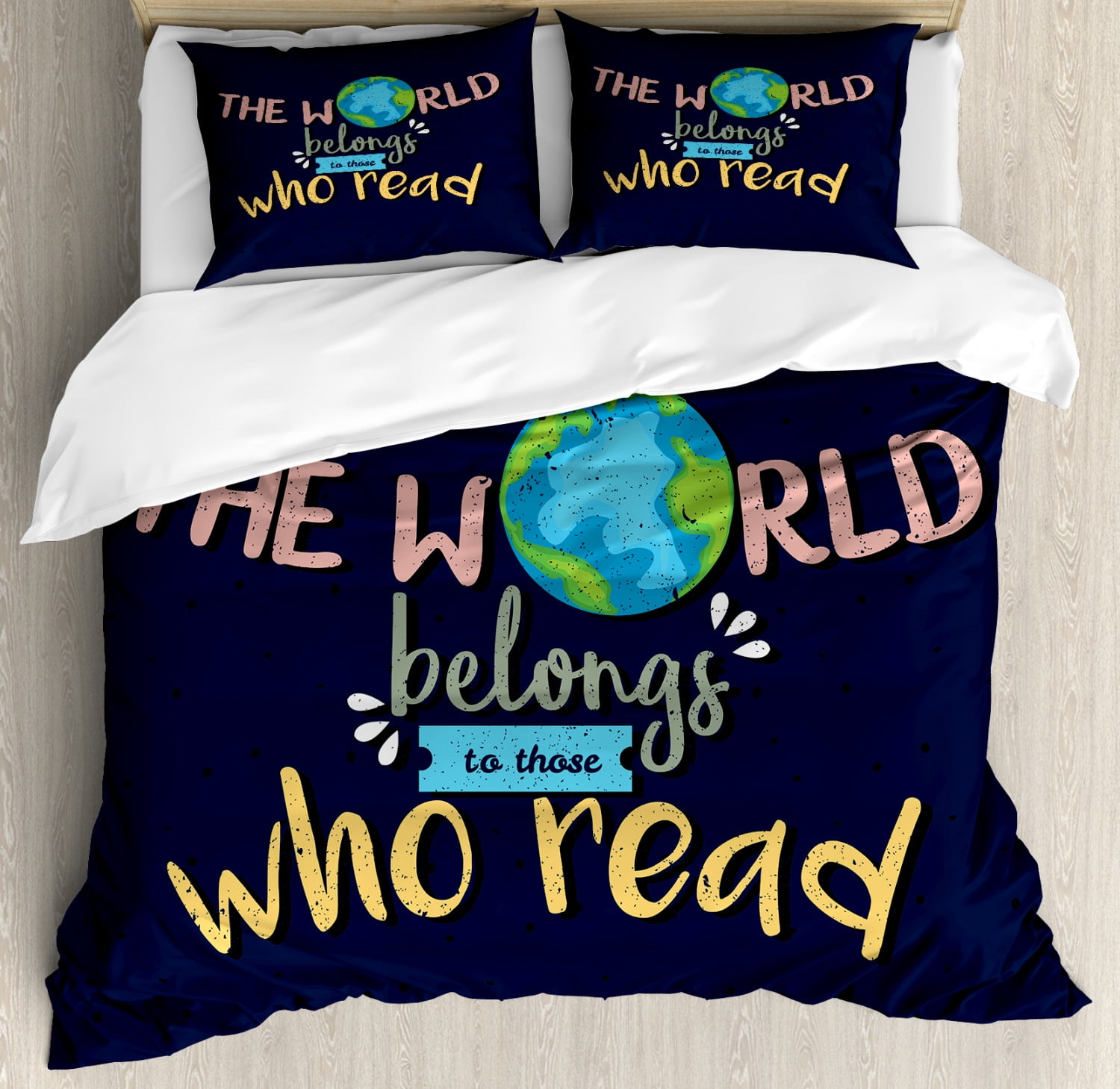 Book Duvet Cover Set Queen Size, The World Belongs to Those Who Read ...