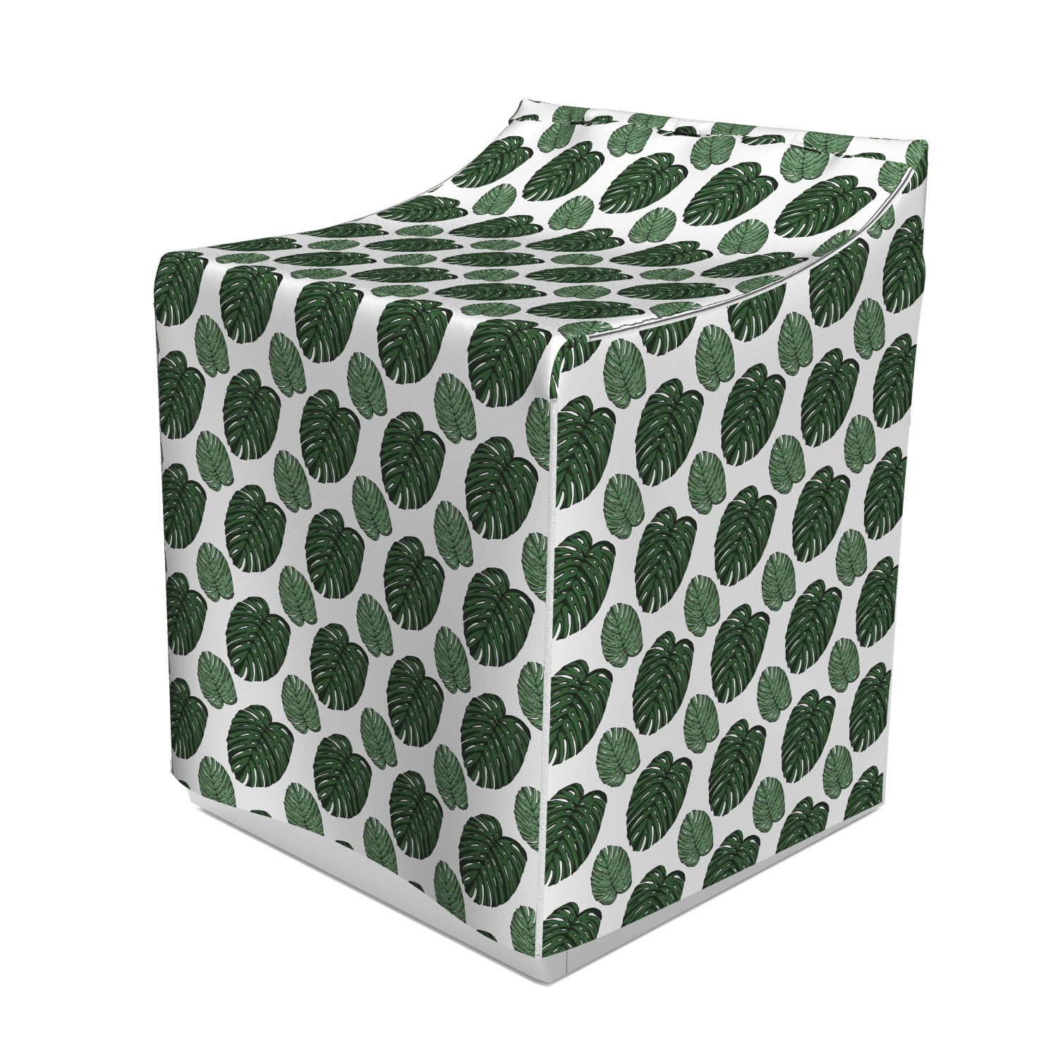 Exotic Washer Cover, Natural Theme Tropical Leaves Pattern Sketches of ...