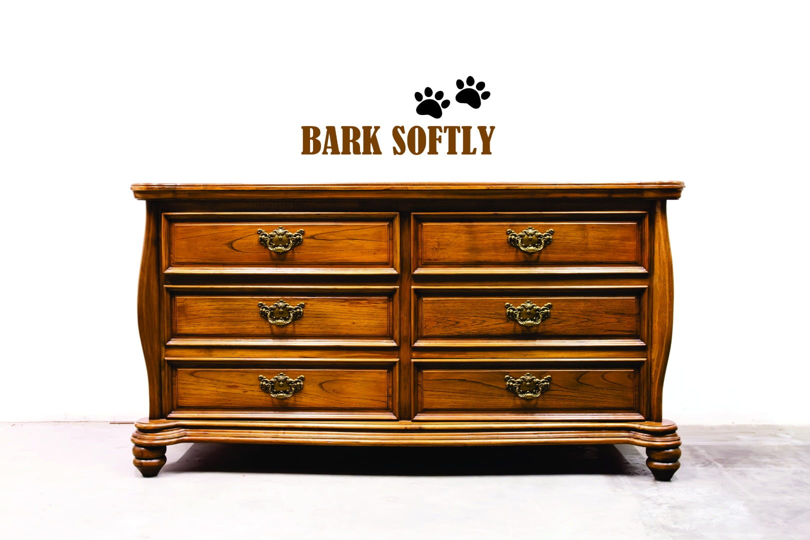 Custom Wall Decal Bark Softly Animal Dog Paw Print Home Decor Design ...