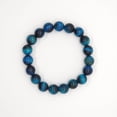 Natural Blue Tigers Eye 10mm Round Shape Smooth Cut Beads Stretchable ...