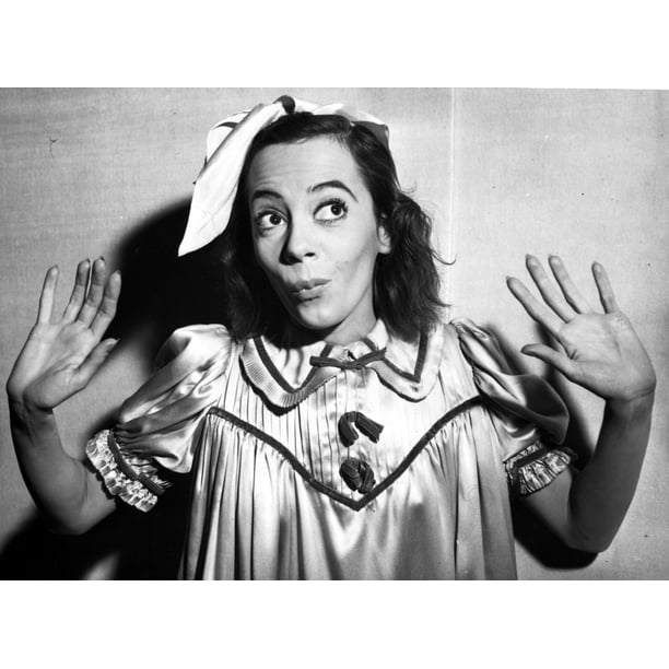 Imogene Coca wearing a silk Dress and Looking Up Photo Print (24 x 30 ...