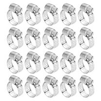 POWERTEC 5PK Stainless Steel Worm Gear Drive Hose Clamps, Adjustable 7 ...