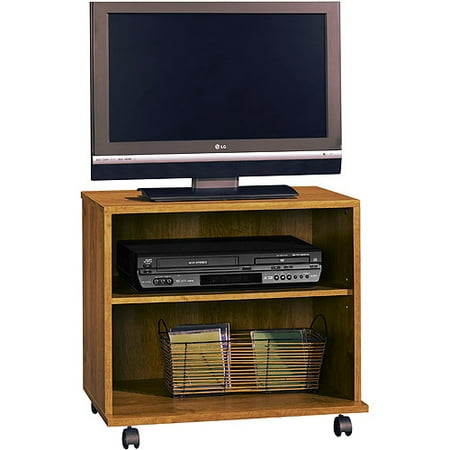 Sauder Brown Rolling TV Cart, for TVs up to 26" - Walmart.com