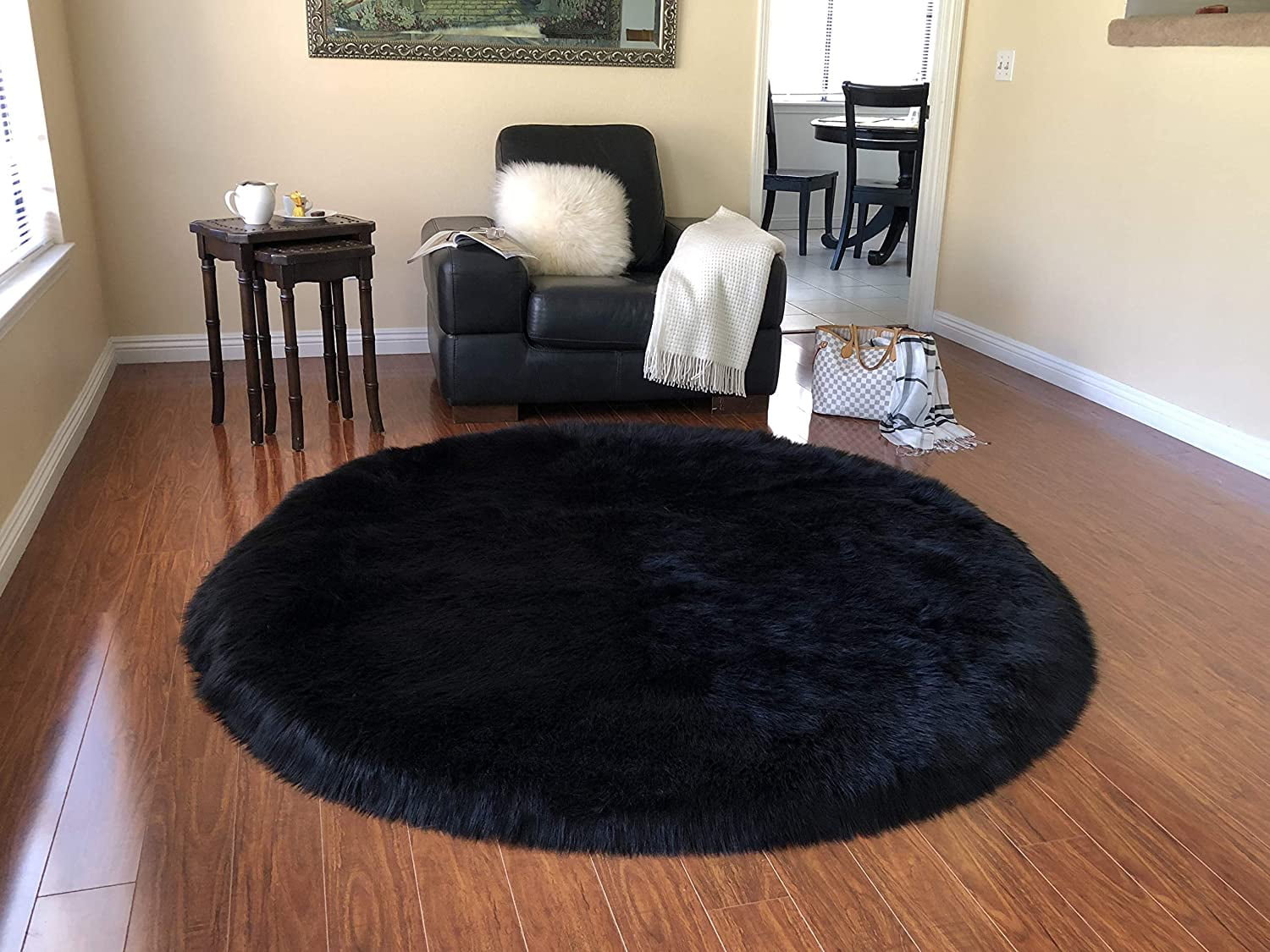 LAMBZY Faux Sheepskin Super Soft Hypoallergenic Rug Plush Fur, Luxury ...