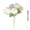 Cheapark 5 Head Nordic Bunch Artificial Hydrangea Flower Bouquet ...