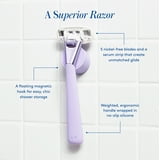 Athena Club Women's 5-Blade Razor Kit with Lilac Handle Moisturizing ...