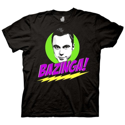 Big Bang Theory Men's Neon Sheldon Short-Sleeve Tee-Shirt, Black ...
