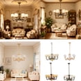 1:12 Scale Living Room Ceiling Light Plastic Miniature Chandelier ...