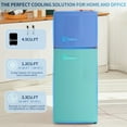 Churanty Compact Mini Office Fridge, 4.5 Cu Ft Two-Door Refrigerator ...