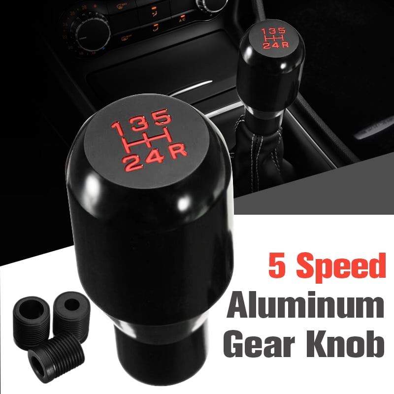 Car 5 Speed Manual Gear Shift Knob Stick Gearstick Shifter w/ 8mm 10mm ...