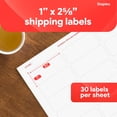 1" x 2-5/8" Address Labels, White – Easy-Peel Printable Laser & Inkjet ...