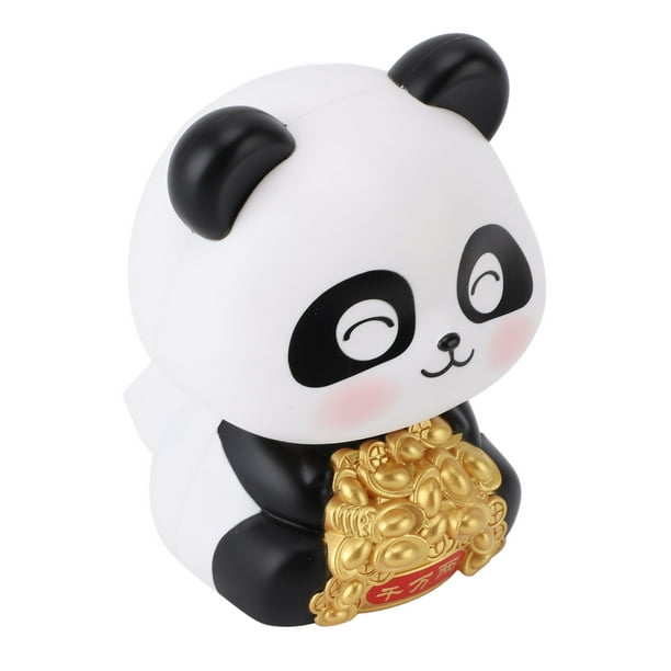 Solar Powered Panda Ornament, Motion Activated Car Dashboard Solar ...