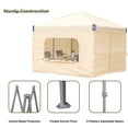 Aoodor Pop Up Canopy Tent, Enclosed Camping Wall Sides, Instant Shade ...