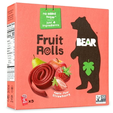 BEAR Mango Fruit Snack Rolls, 5 Count, 3.5oz, 100% Natural, Non-GMO ...