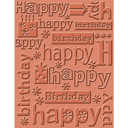 Provo Craft Cuttlebug A2 Embossing Folder-Happy Birthday - Walmart.com