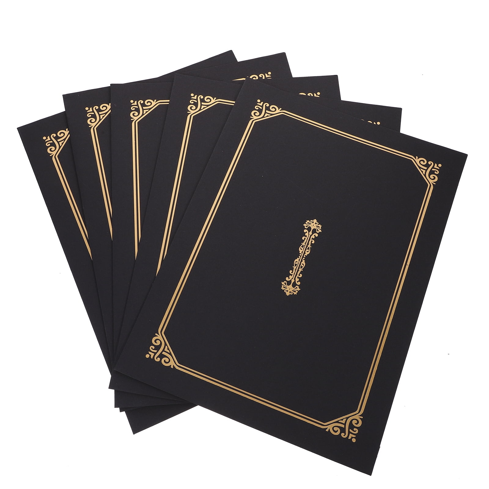 5 Pcs Gold Stamping Document Covers Certificate Holders Diploma Holders ...