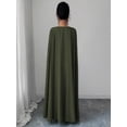 Army Green Womens Elegant Long Dress With Pearl Embellishments, Evening ...