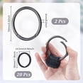 Alloy & Iron Spring Gate Rings Ring with Split Rings Gunmetal 59x5mm ...