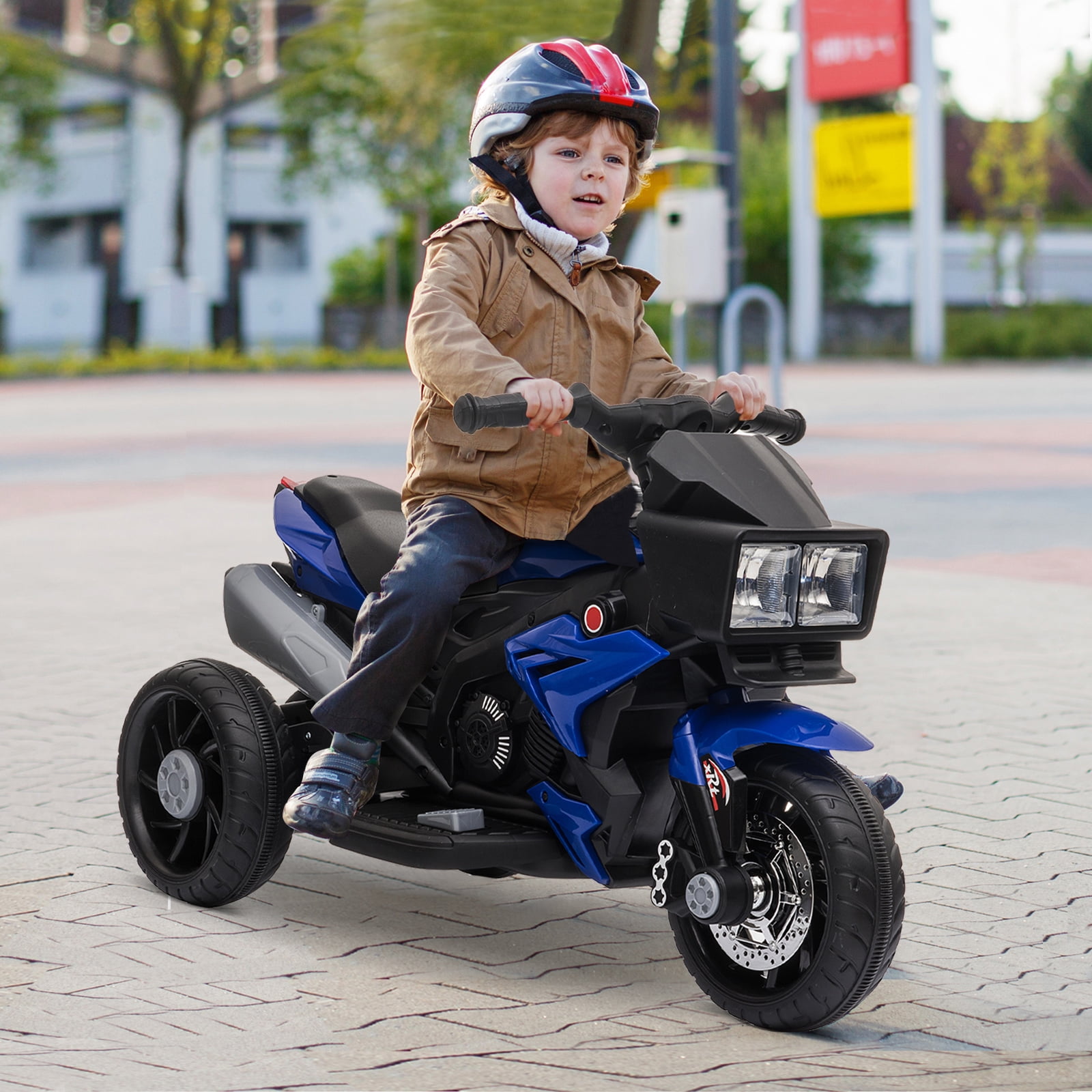 Buy Aosom Kids Electric Pedal Motorcycle Ride-On Toy 6V Battery Powered with Music Horn ...