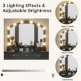 Tiptiper Vanity Desk, Makeup Vanity with Lighted Tri-fold Mirror and ...