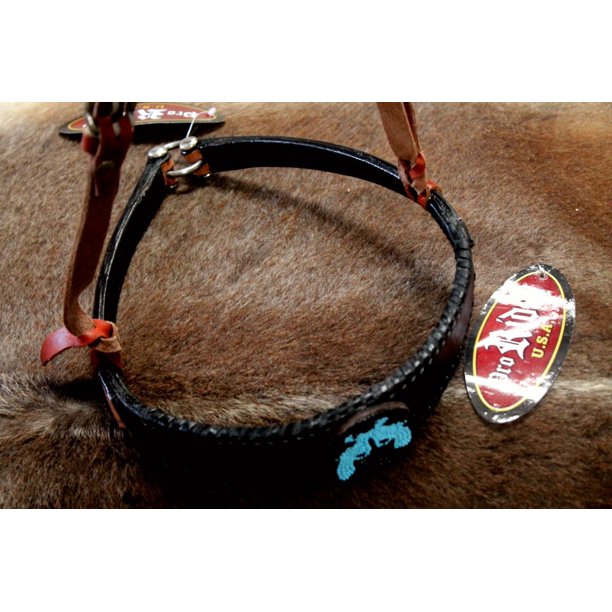 Horse Show Bridle Western Leather Barrel Racing Tack Rodeo NOSEBAND ...