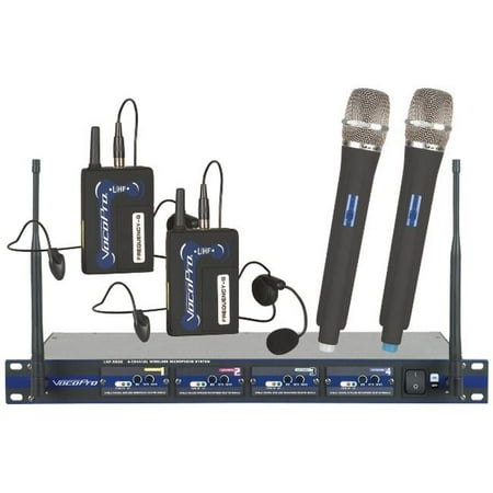 Vocopro UHF5800HB8 Professional 4 Channel UHF Wireless Microphone ...