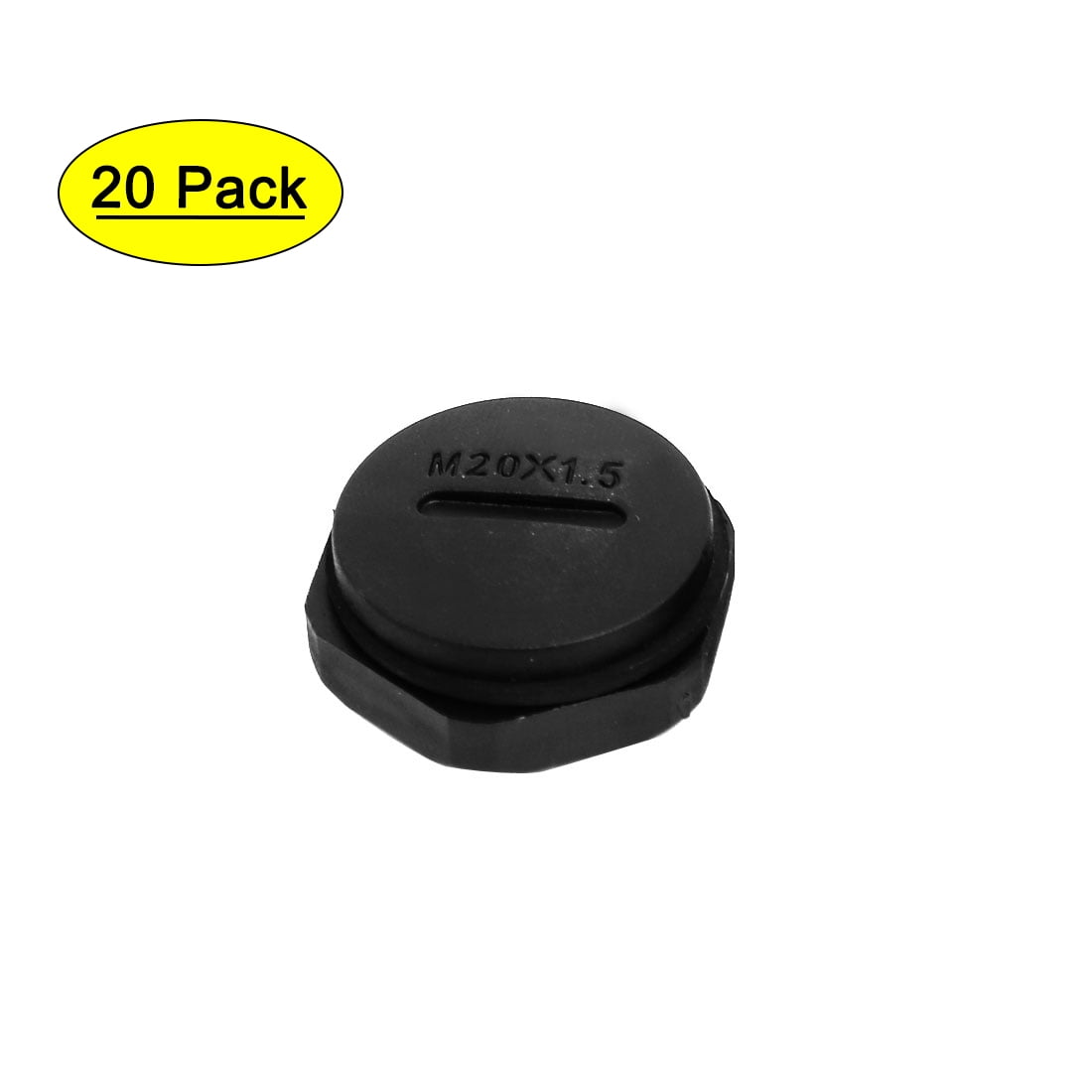 M20x1.5mm Nylon Male Threaded Cable Gland Screw End Cap Cover Black ...