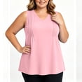 Besolor Plus Size Tank Tops for Women Summer V Neck Sleeveless Basic ...