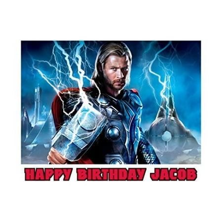Thor The Avengers Image Photo Cake Topper Sheet Personalized Custom ...