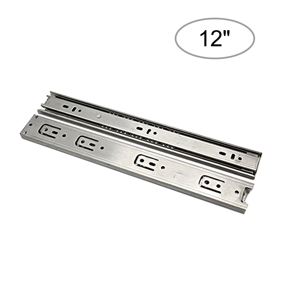 2pcs Drawer Slides Steel Ball Slide Low Noise Ball Bearing Drawer ...