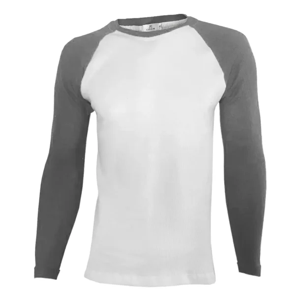 Playera Waffle Manga Ranglan Manga Larga Para Caballero | Walmart en línea